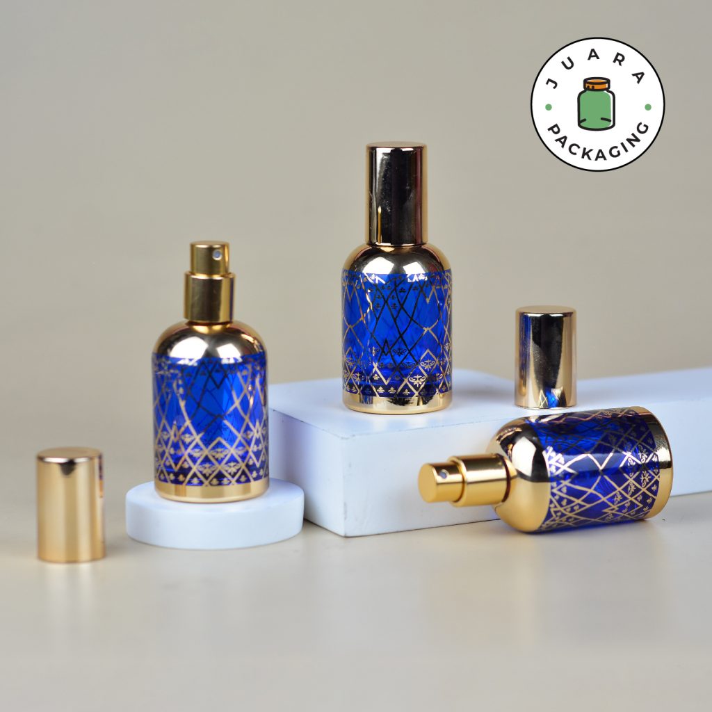 Botol Parfum Kaca Biru - 30 ml - Suplyer Kemasan Skincare, Kemasan ...