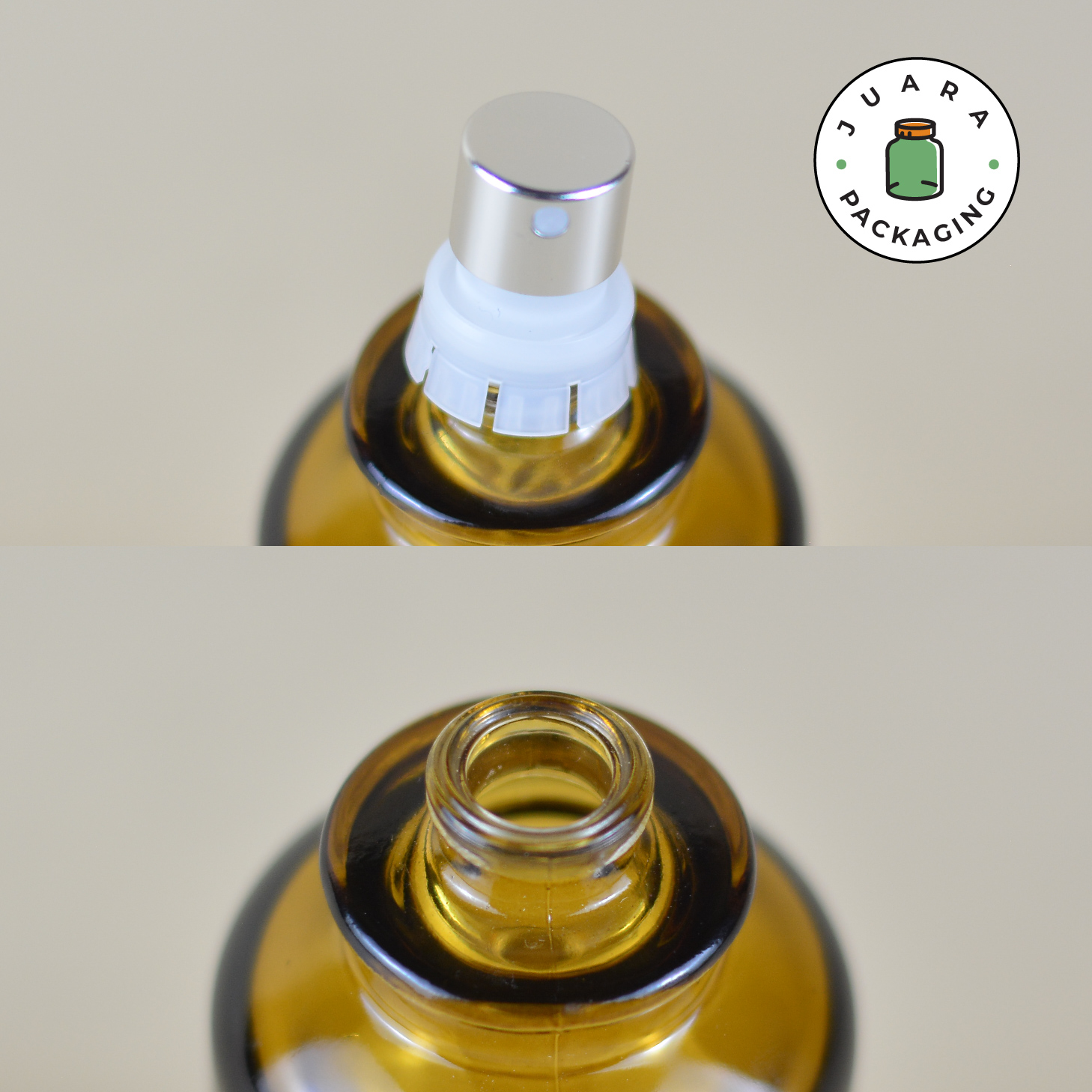 [SEMI PRESS] Botol Parfum Coklat Bulat - 30 ml 50 ml 100 ml - Suplyer ...