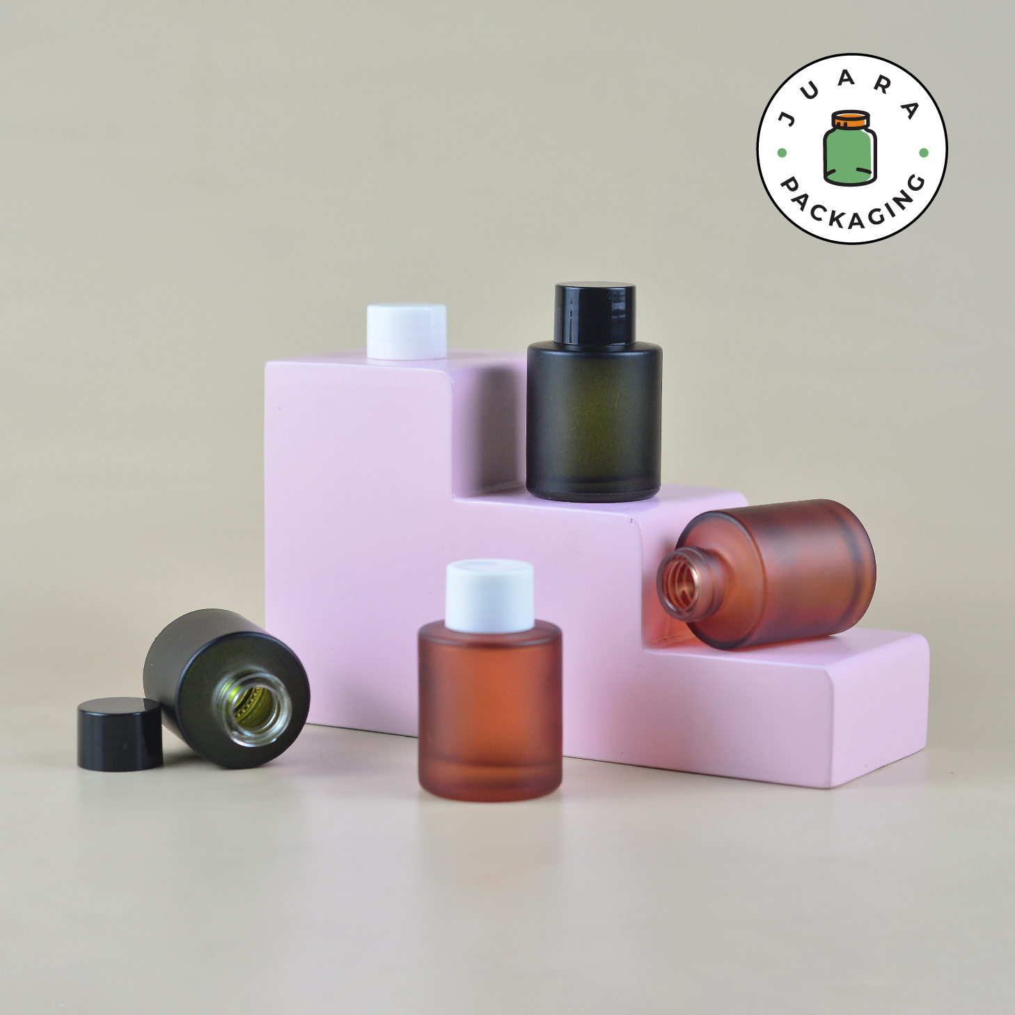 Botol Kaca Mini Warna - 20 ml - Suplyer Kemasan Skincare, Kemasan ...