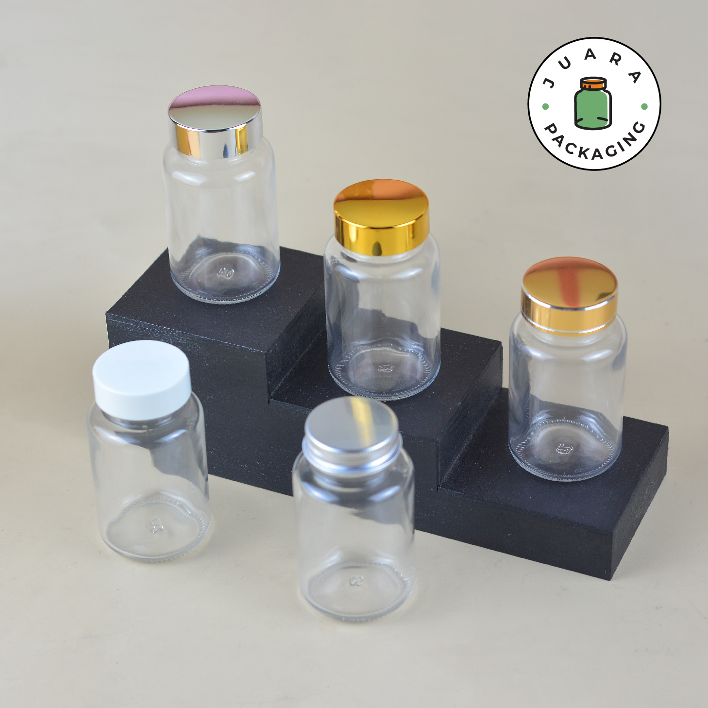 Botol Kaca Bening+ Inner Seal - 100 ml - Suplyer Kemasan Skincare ...