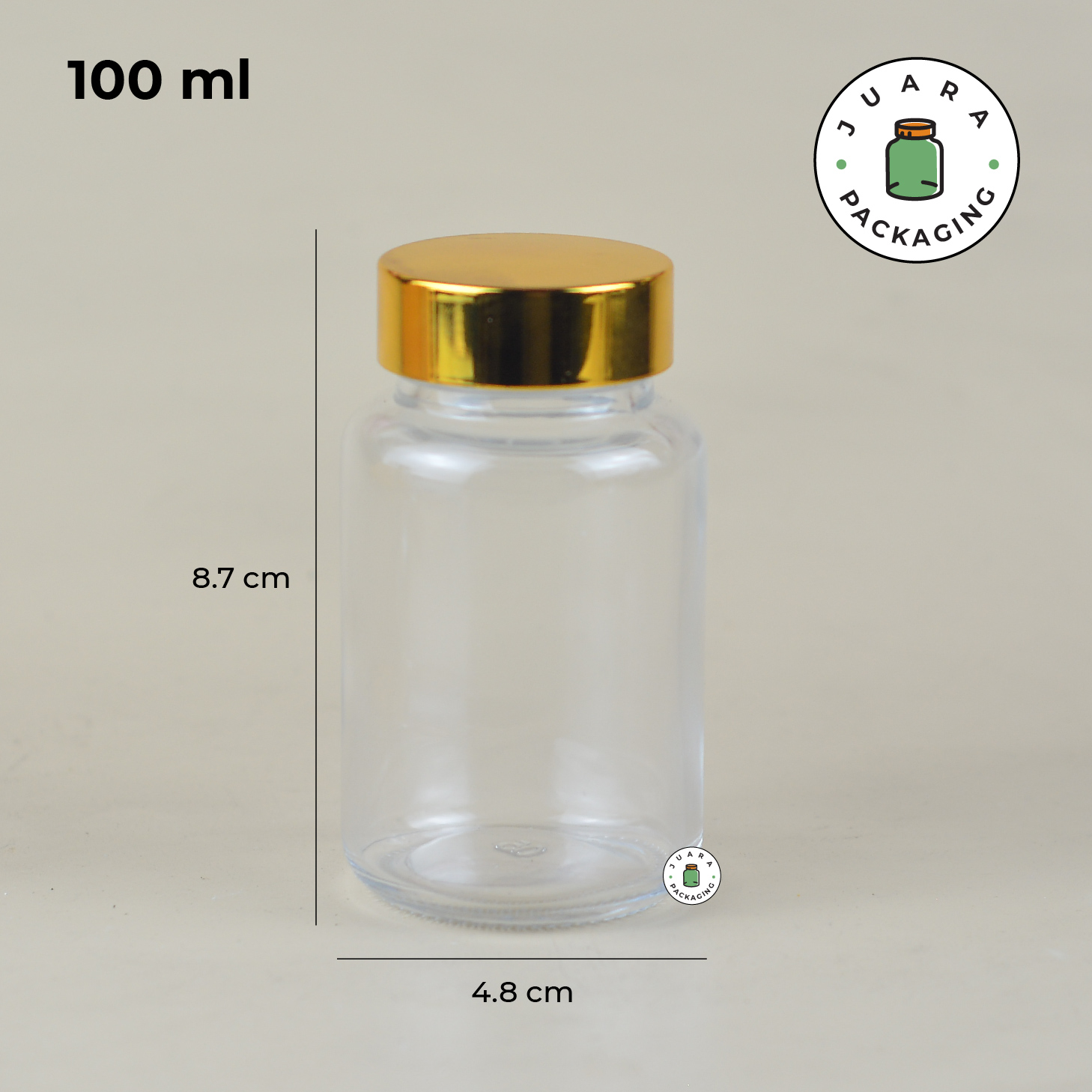 Botol Kaca Bening+ Inner Seal - 100 ml - Suplyer Kemasan Skincare ...