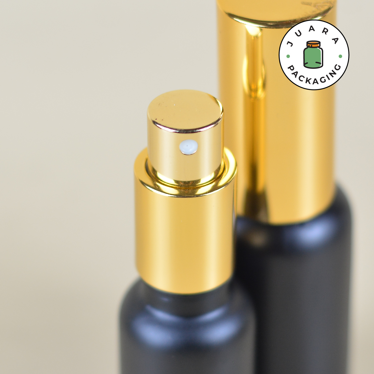 Botol Parfum Kaca Hitam Tutup Gold - 5ml 10ml 20ml 30ml 50ml 100ml ...