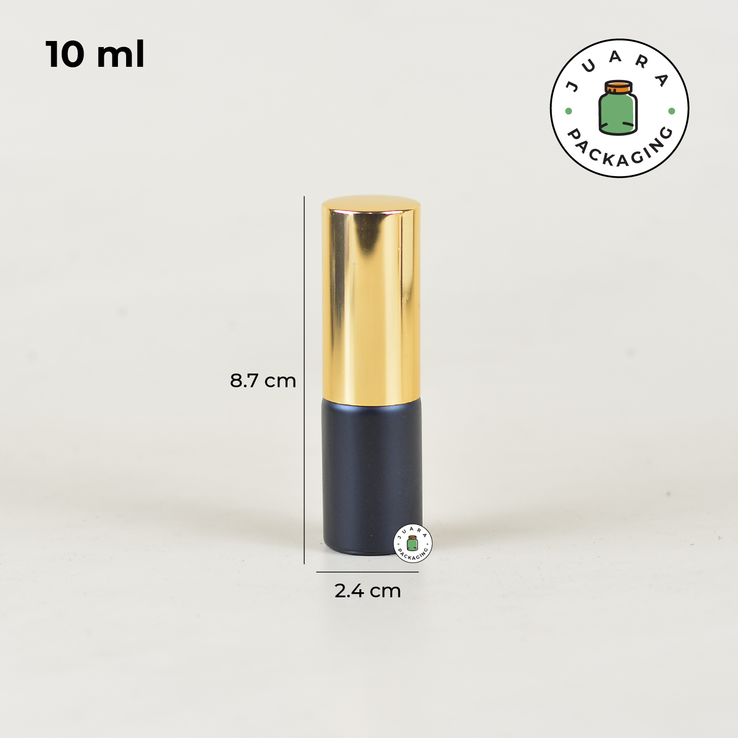 Botol Parfum Kaca Hitam Tutup Gold - 5ml 10ml 20ml 30ml 50ml 100ml ...