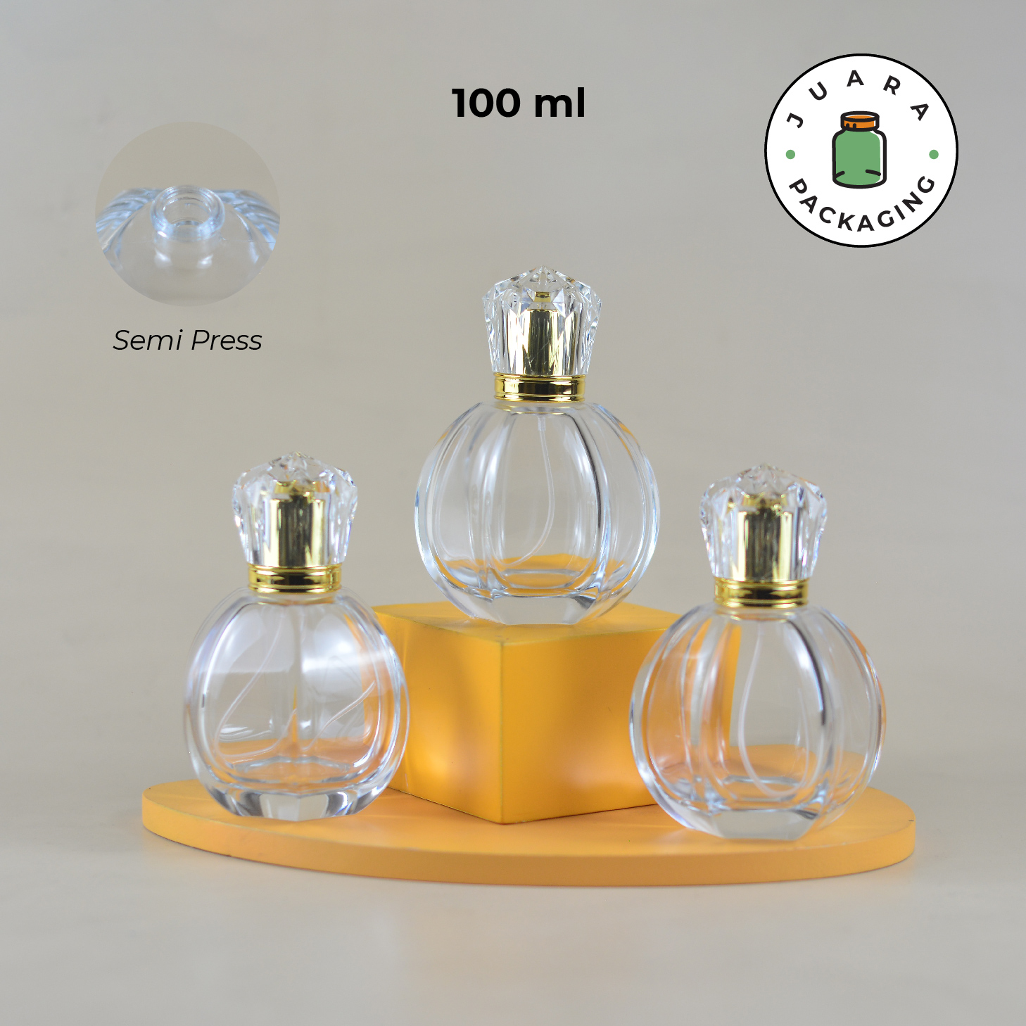 [SEMI PRESS] Botol Parfum Labu - 100 ml - Suplyer Kemasan Skincare ...