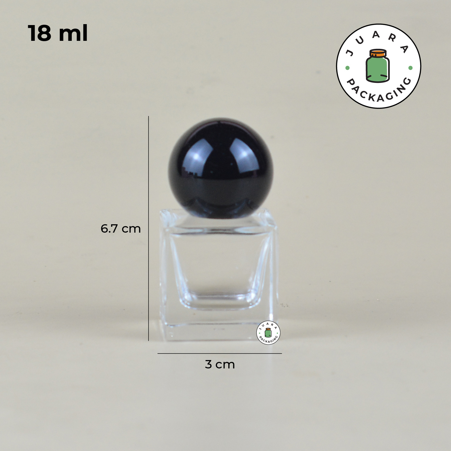 [SEMI PRESS] Botol Parfum Mini Tutup Bulat - 18 ml - Suplyer Kemasan ...