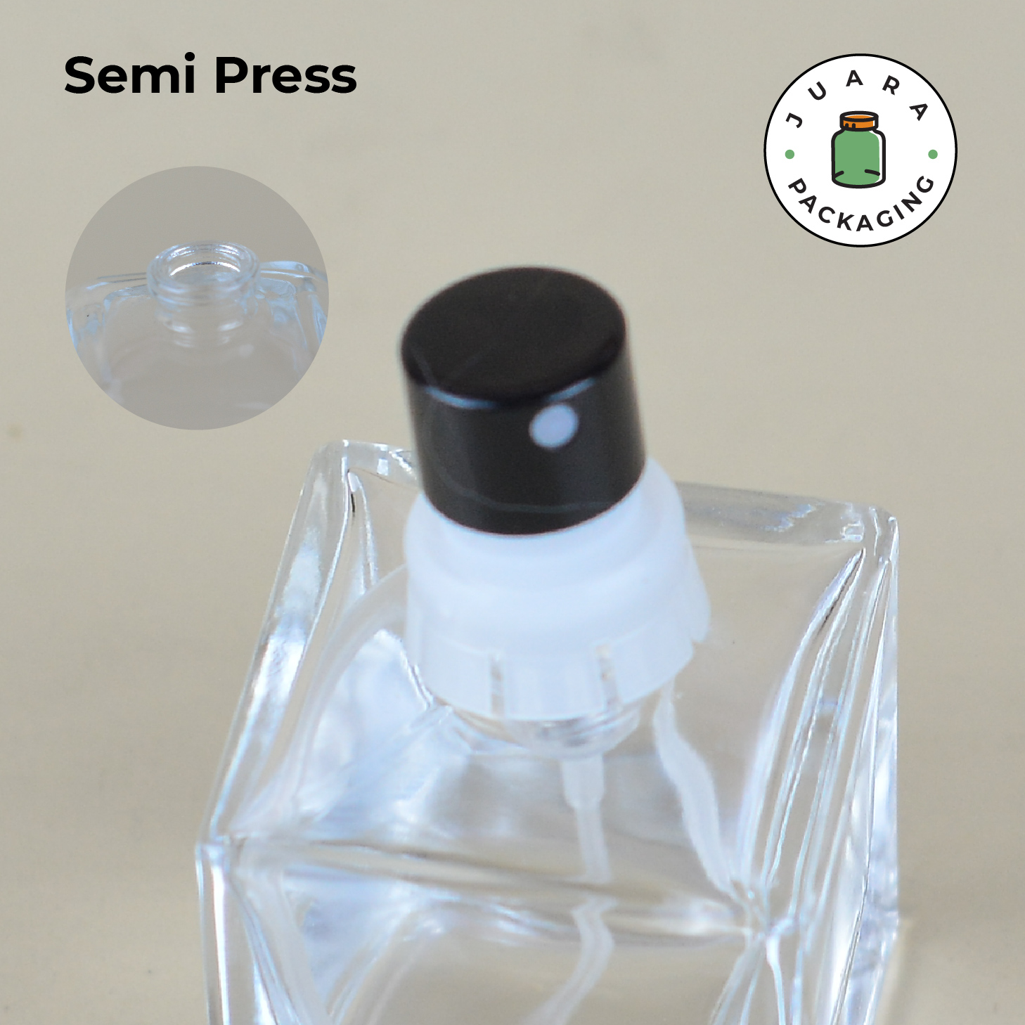 [SEMI PRESS] Botol Parfum Mini Tutup Bulat - 18 ml - Suplyer Kemasan ...