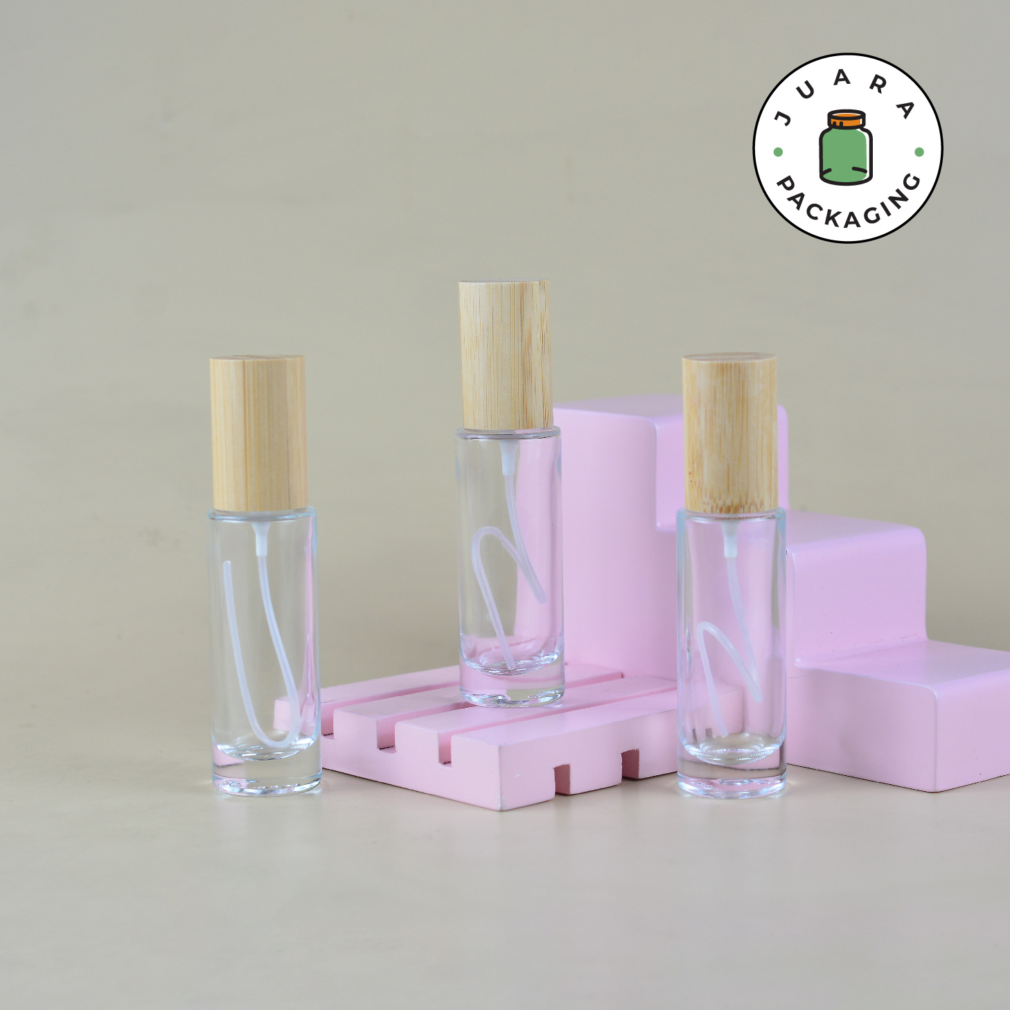Botol Parfum Spray Silver Tutup Kayu - 50 ml - Suplyer Kemasan Skincare ...