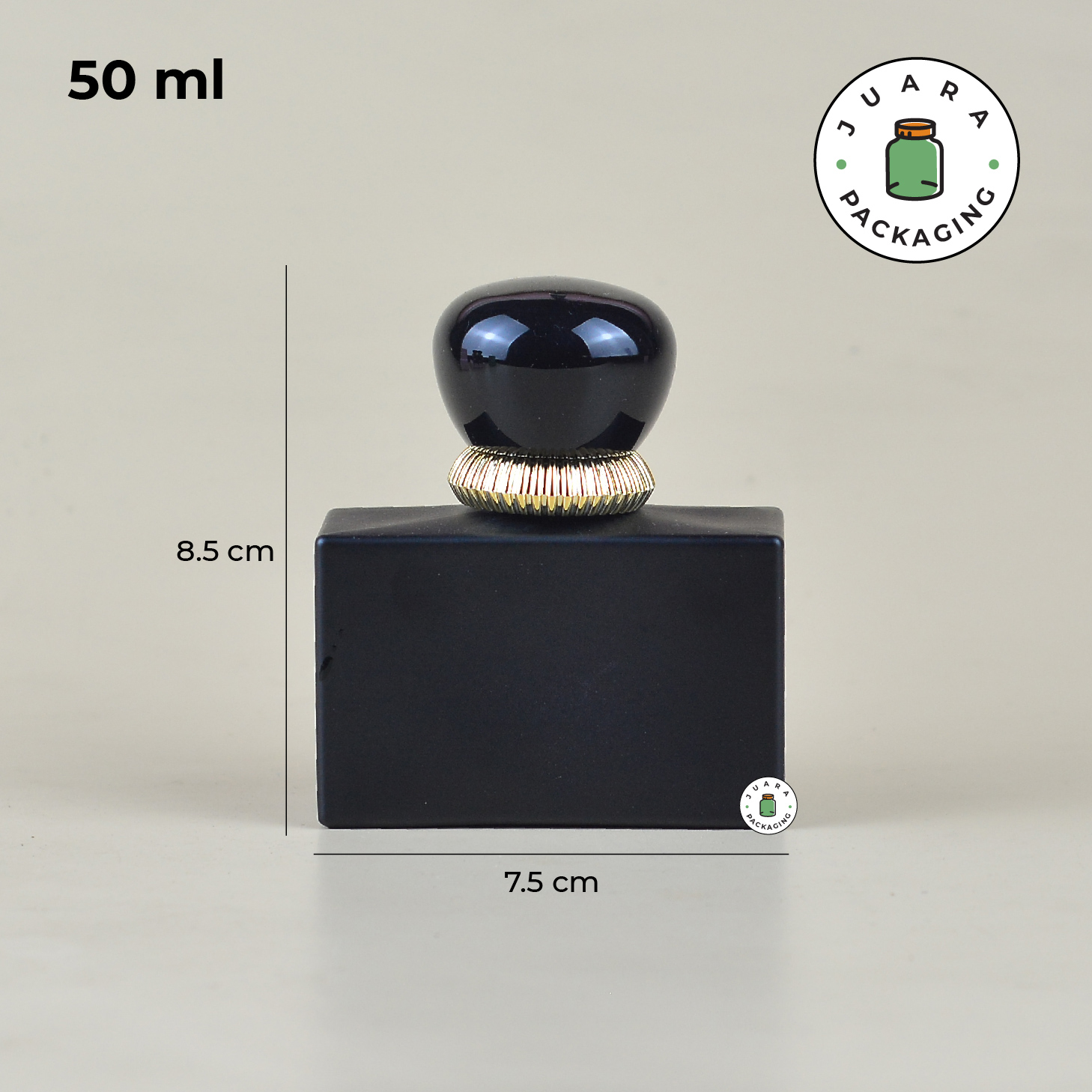 [SEMI PRESS] Botol Parfum Tutup Aksen Gold - 50 ml - Suplyer Kemasan ...