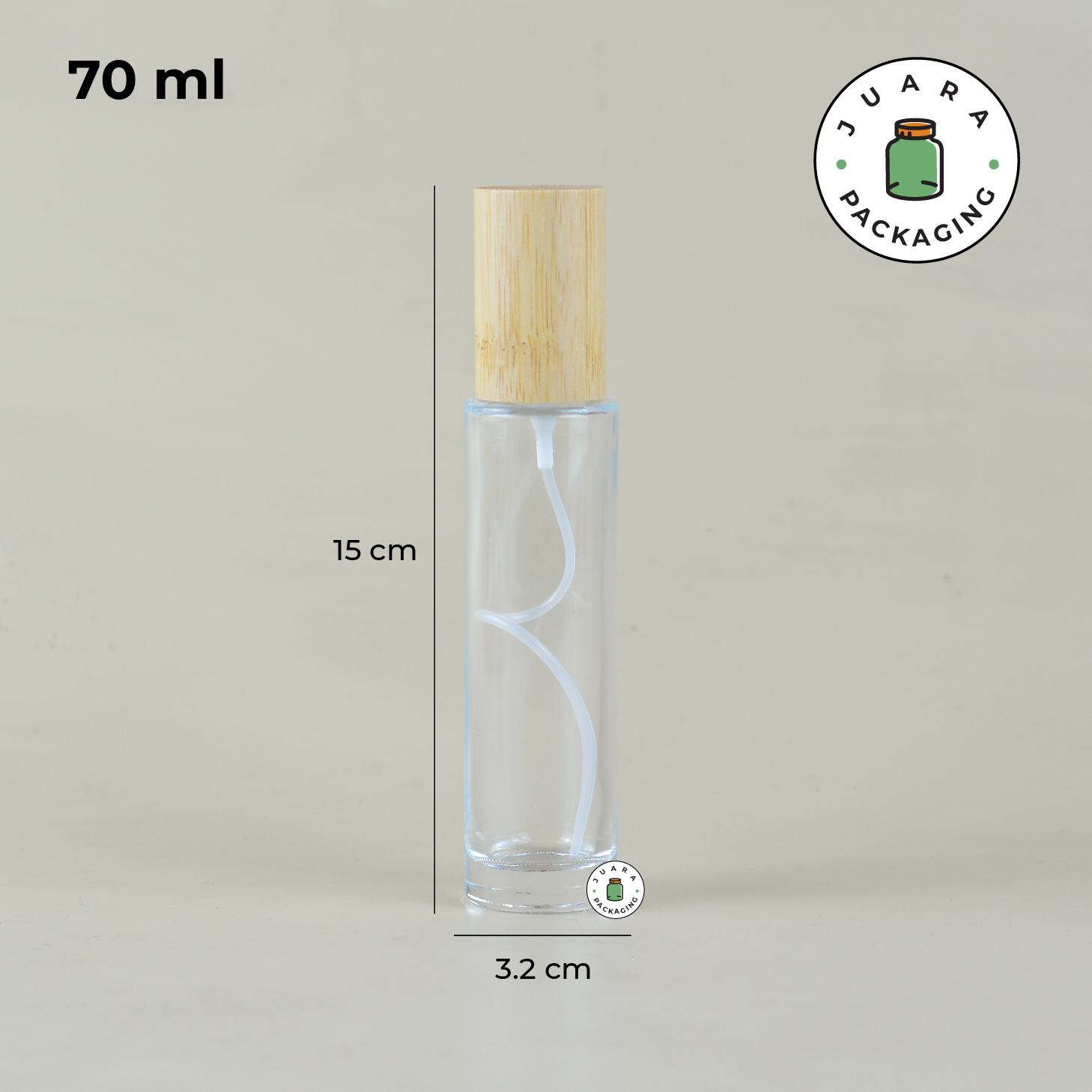 Botol Parfum Spray Gold Tutup Kayu - 70 ml - Suplyer Kemasan Skincare ...