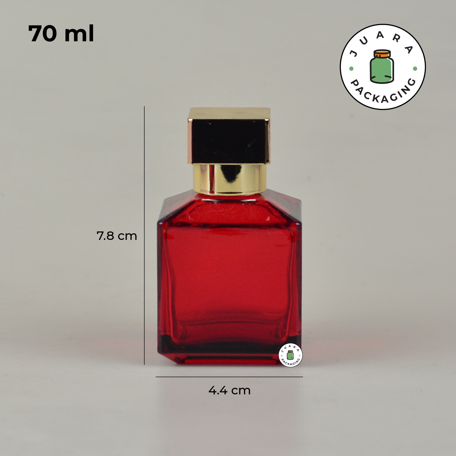 [SEMI PRESS] Botol Parfum Kaca Merah - 70 ml - Suplyer Kemasan Skincare ...