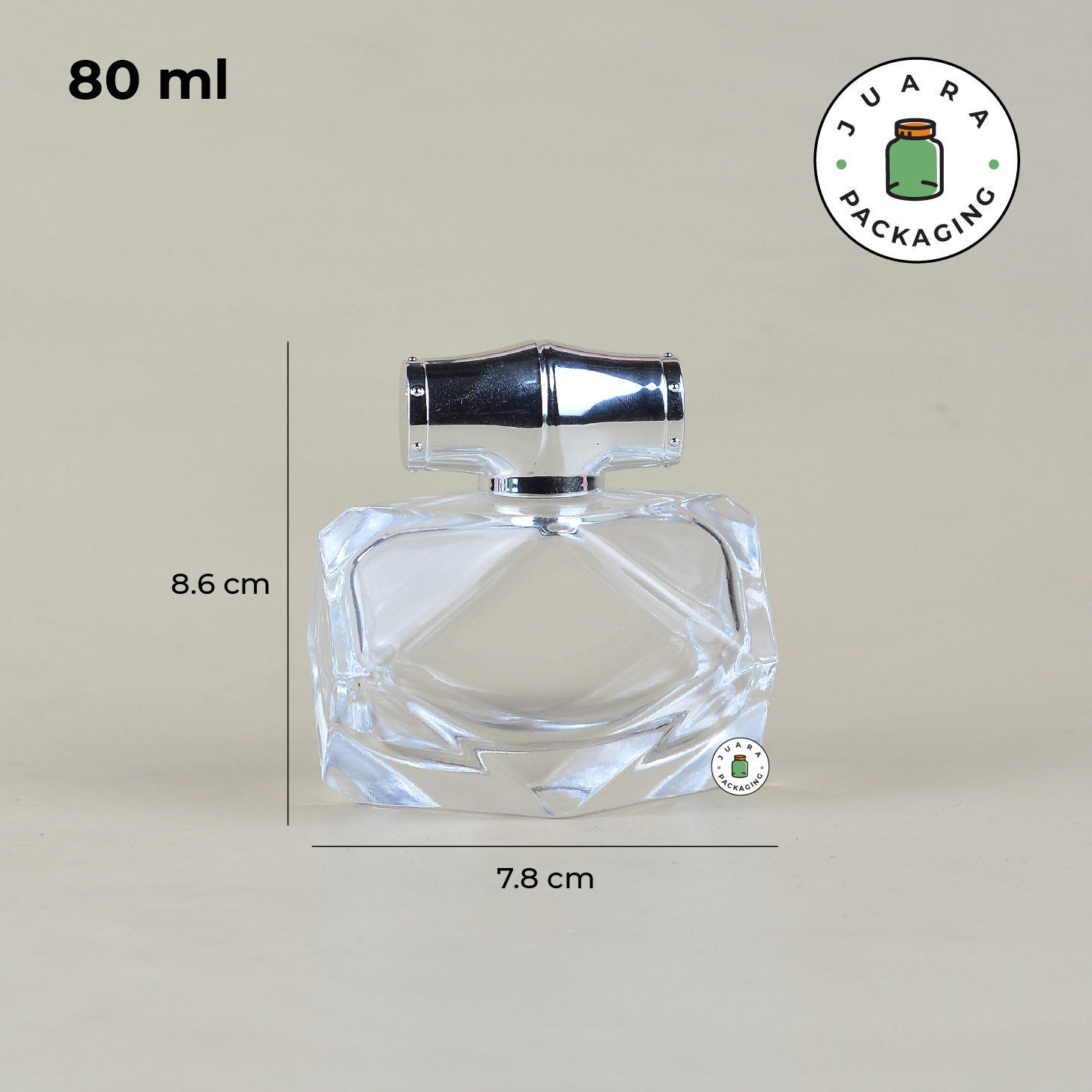 [SEMI PRESS] Botol Parfum Hexagon - 80 ml - Suplyer Kemasan Skincare ...