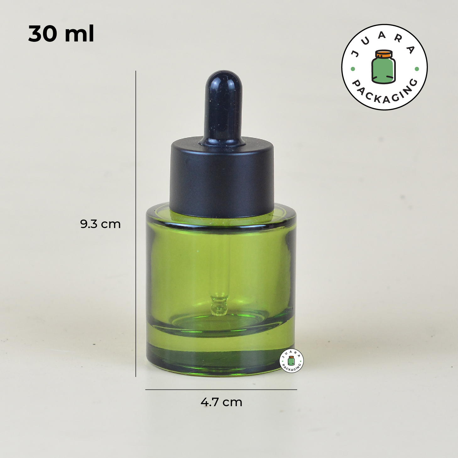Botol Pipet Kaca Bulat - 30 ml - Suplyer Kemasan Skincare, Kemasan ...