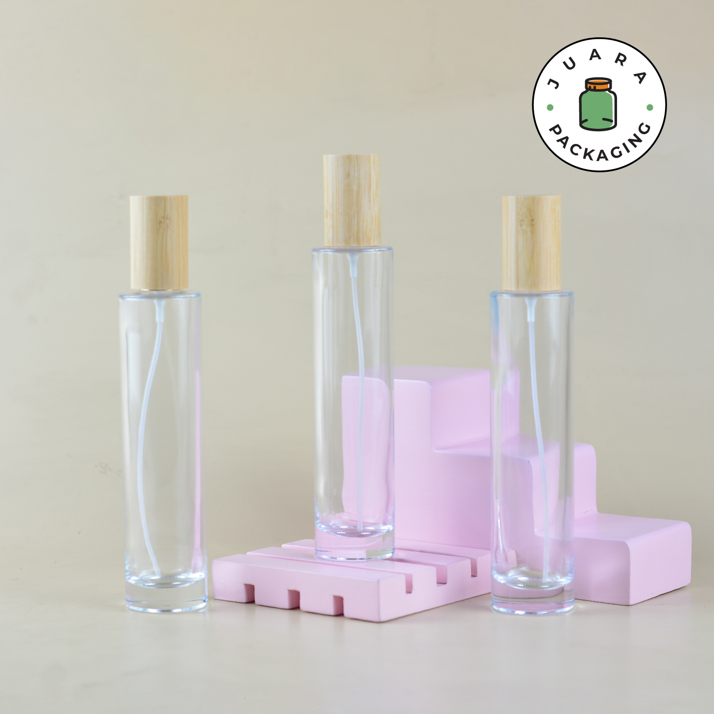 Botol Parfum Spray Gold Tutup Kayu - 150 ml - Suplyer Kemasan Skincare ...