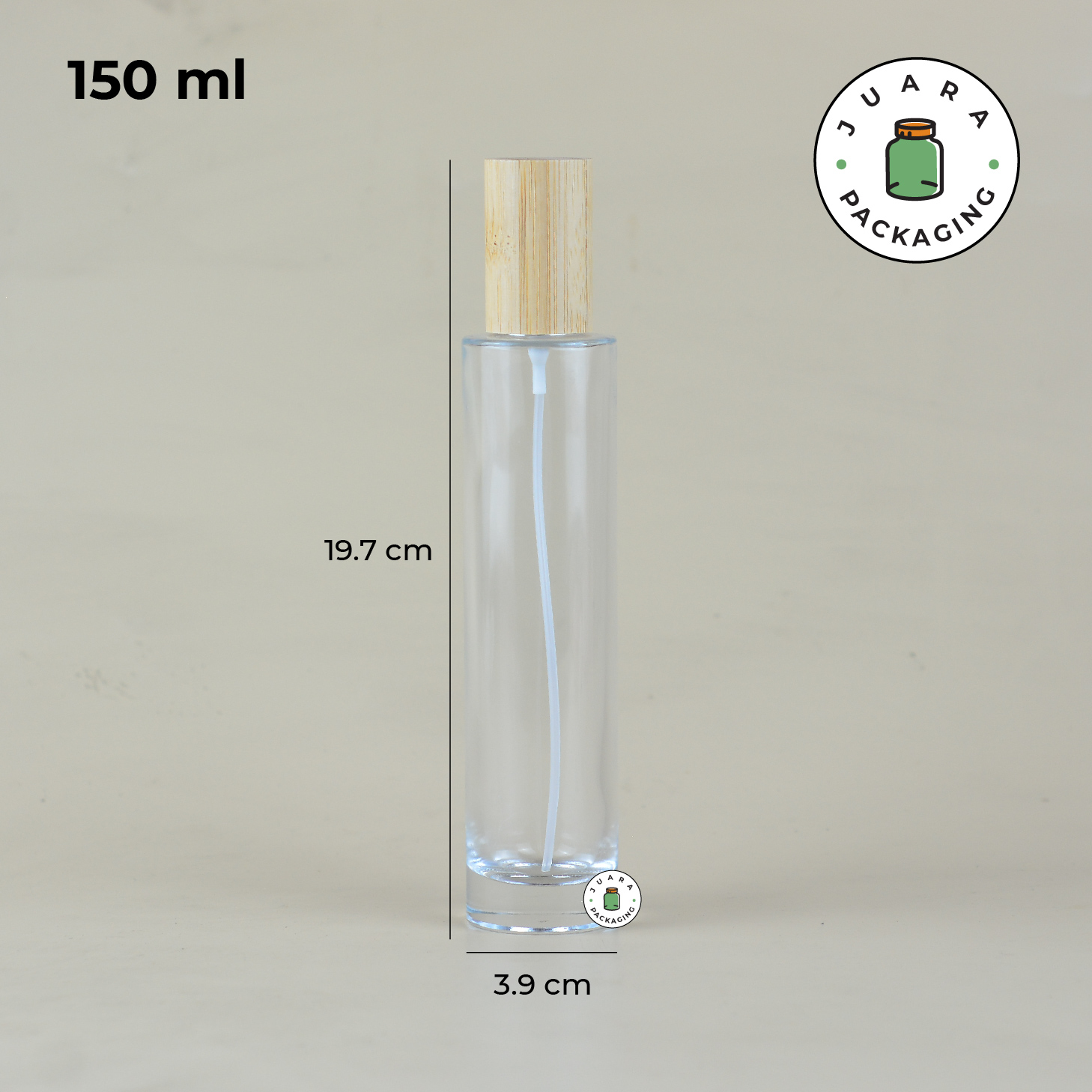 Botol Parfum Spray Silver Tutup Kayu - 150 ml - Suplyer Kemasan ...