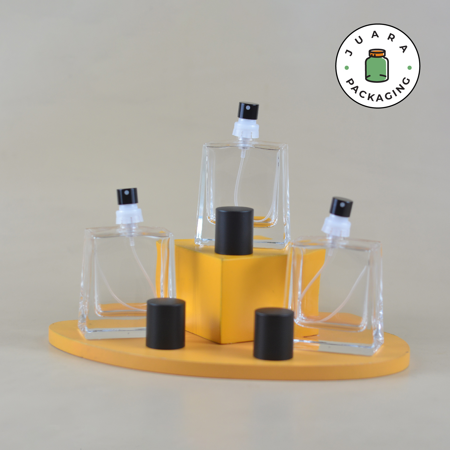 [SEMI PRESS] Botol Parfum Kaca Bening - 50 ml - Suplyer Kemasan ...