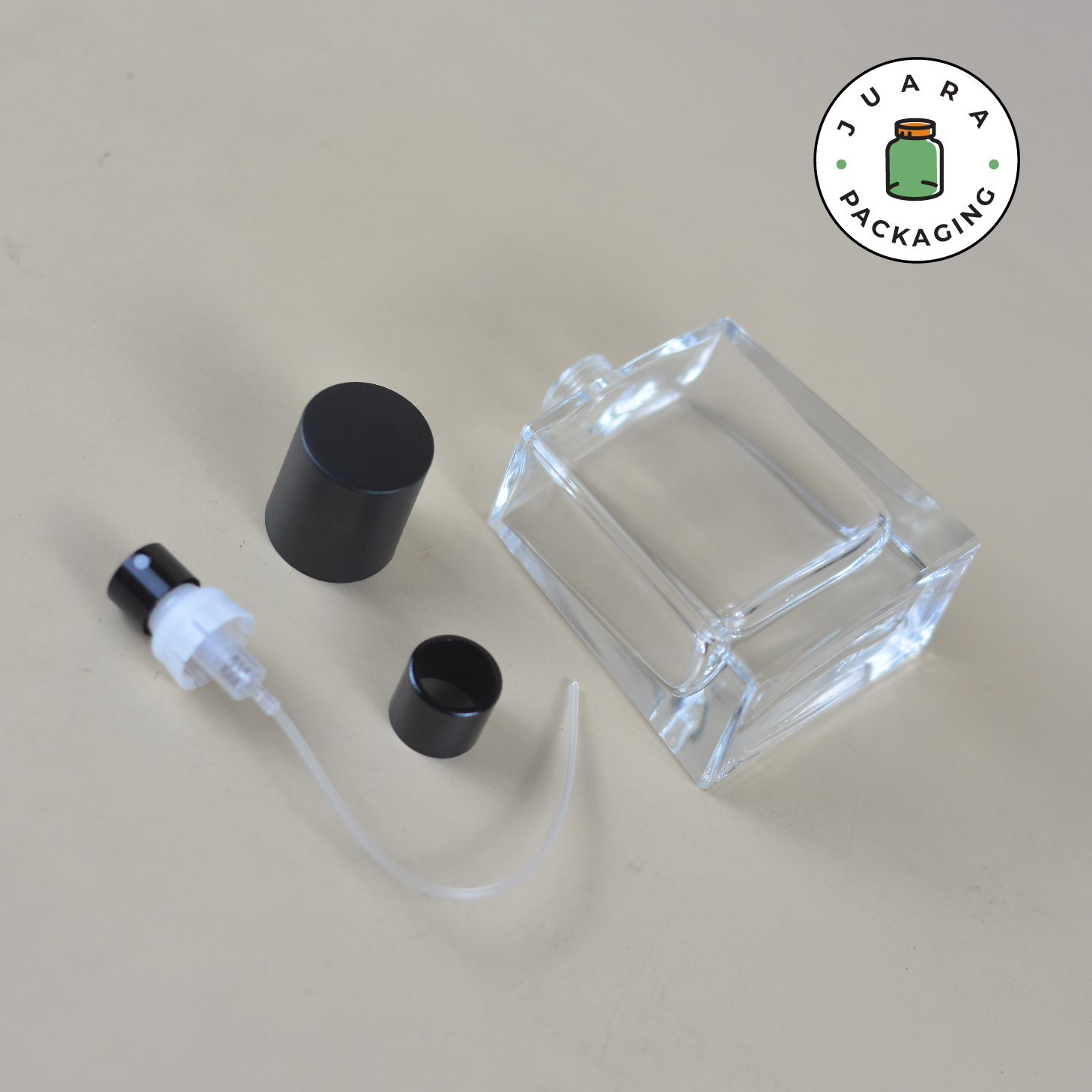 [SEMI PRESS] Botol Parfum Kaca Bening - 50 ml - Suplyer Kemasan ...
