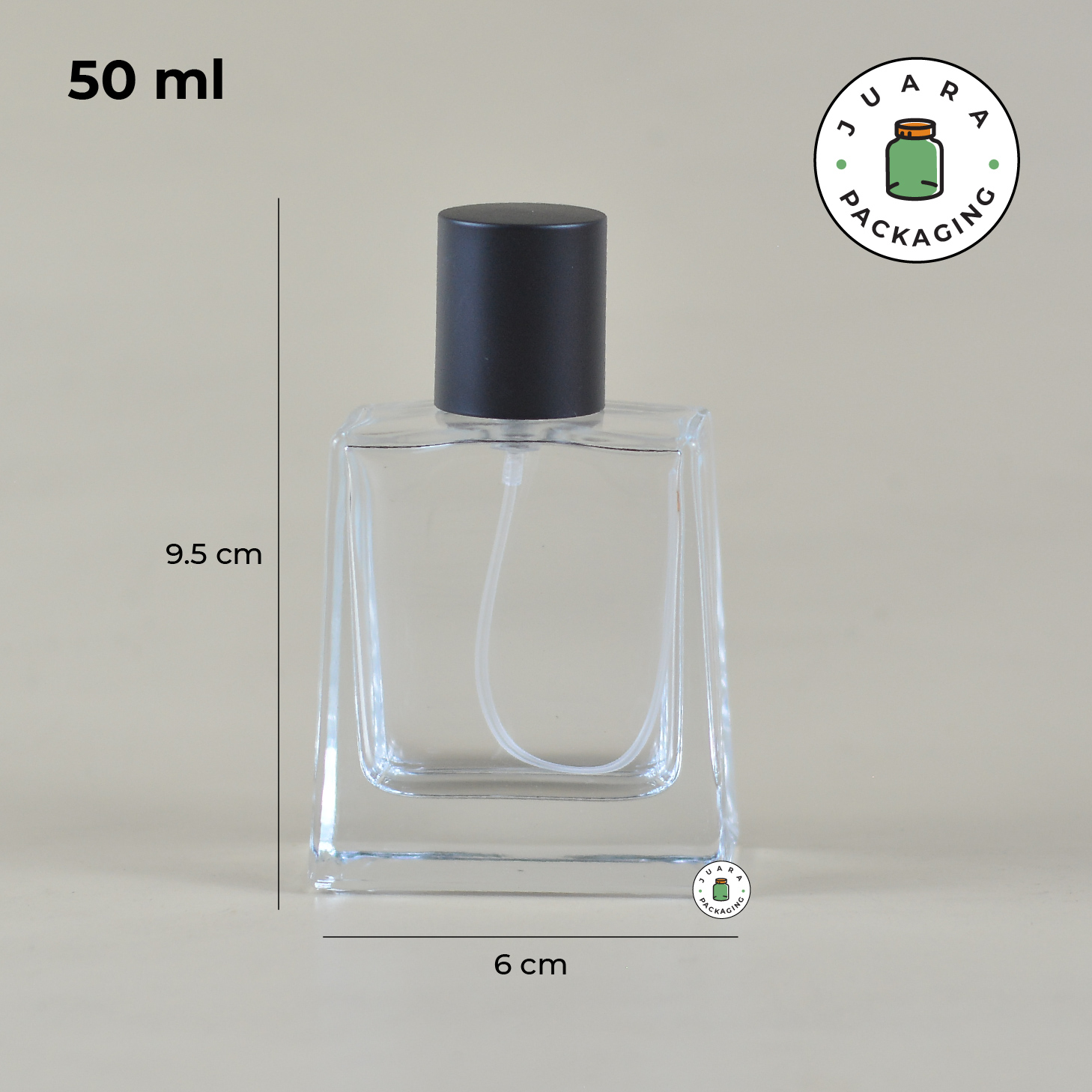 [SEMI PRESS] Botol Parfum Kaca Bening - 50 ml - Suplyer Kemasan ...