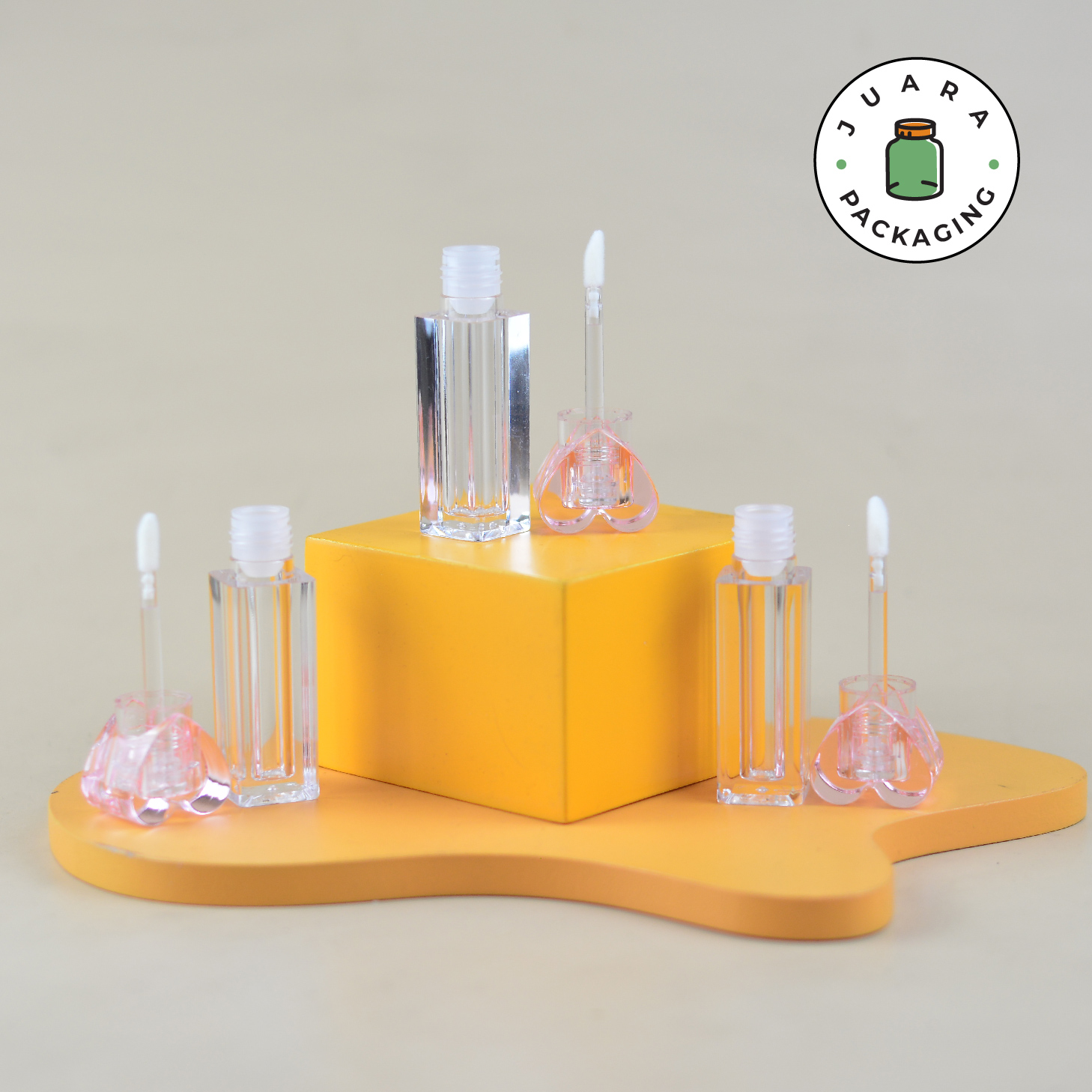 Wadah Lipcare Acrylic Hati - 3.5 ml - Suplyer Kemasan Skincare, Kemasan ...