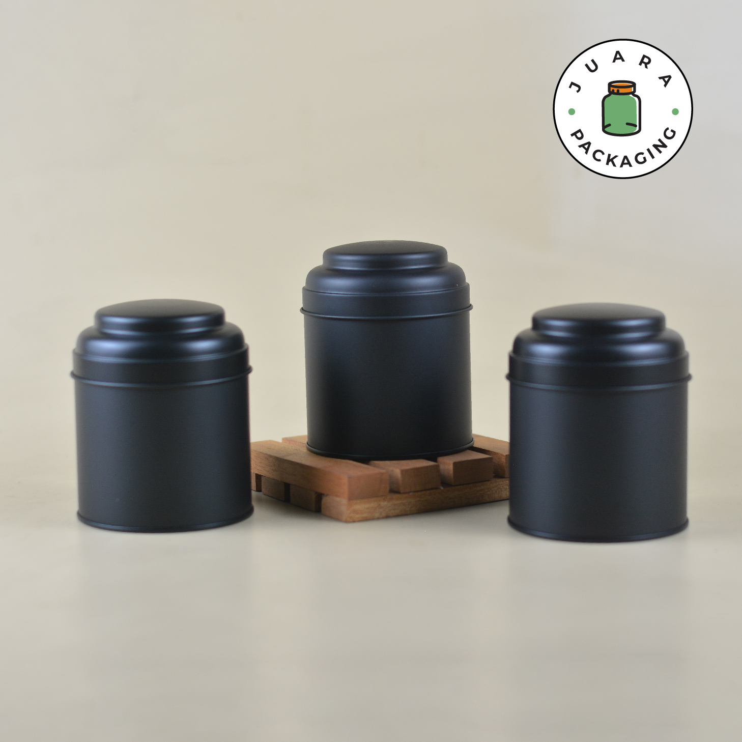 Jar Kaleng Hitam Tutup Jamur - Suplyer Kemasan Skincare, Kemasan ...