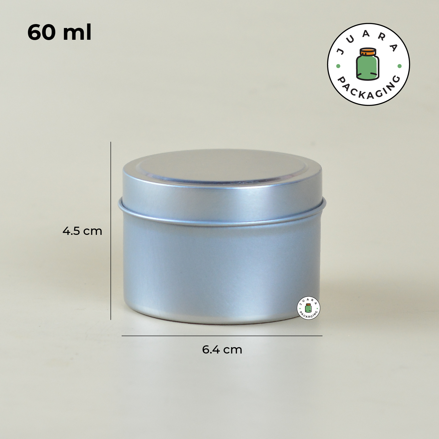 Jar Kaleng Silver - 60 ml - Suplyer Kemasan Skincare, Kemasan Kosmetik ...