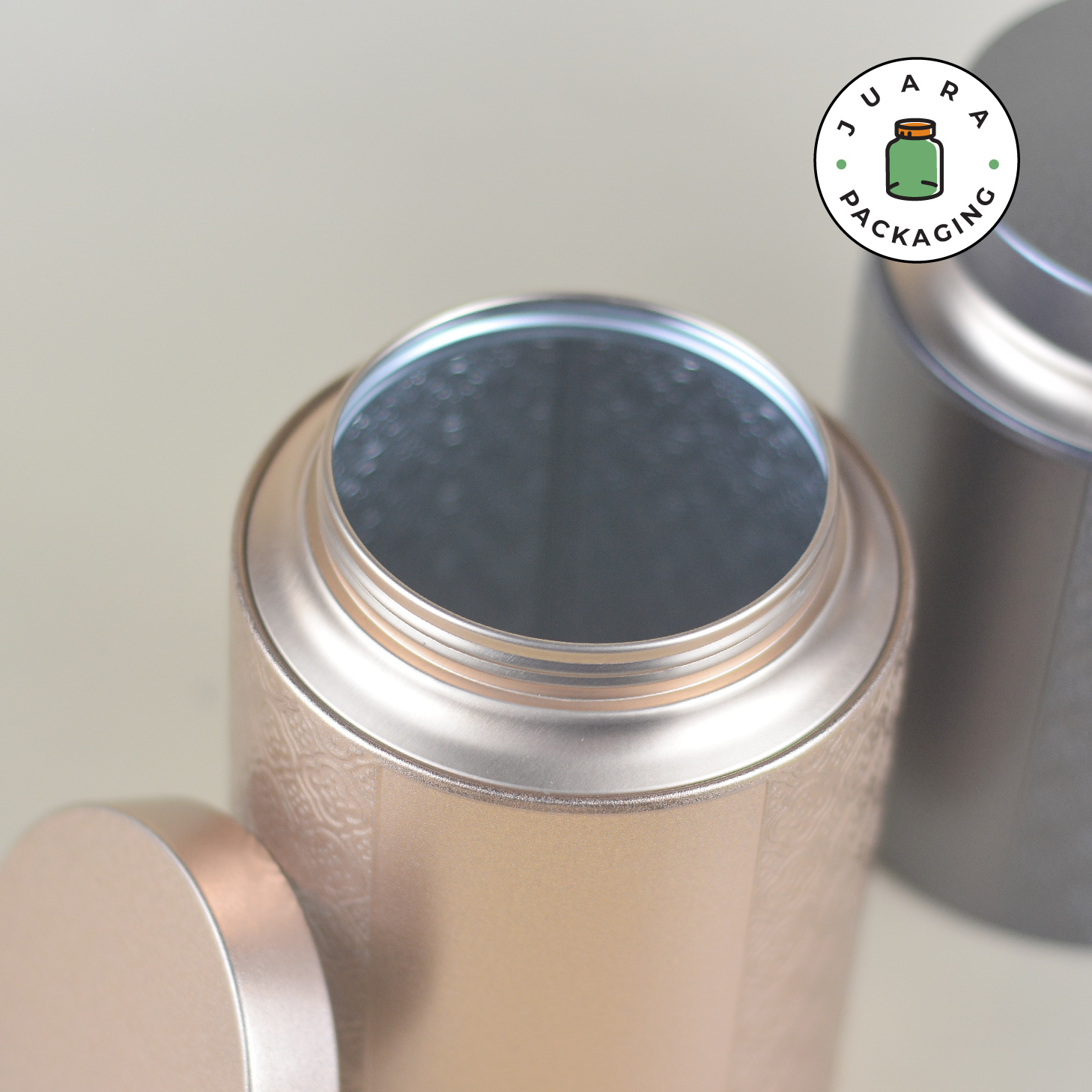 Jar Tin Can Emboss Motif Premium - Suplyer Kemasan Skincare, Kemasan ...