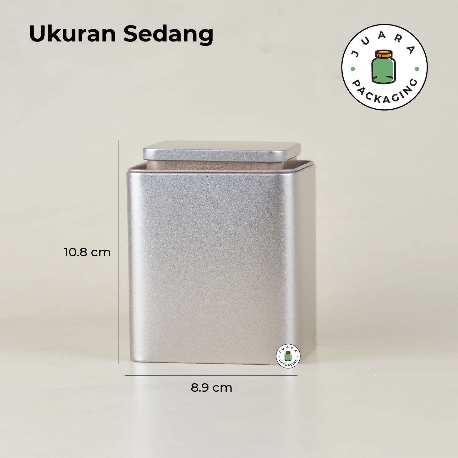 Jar Tin Can Kotak Ukuran Sedang - Suplyer Kemasan Skincare, Kemasan ...