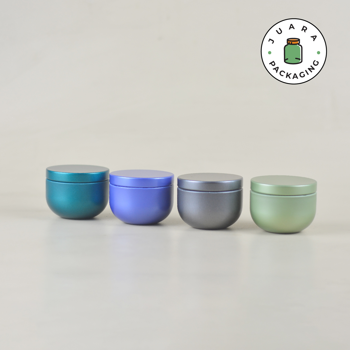 Jar Tin Can Mini Bulat + Inner Lid - Suplyer Kemasan Skincare, Kemasan ...