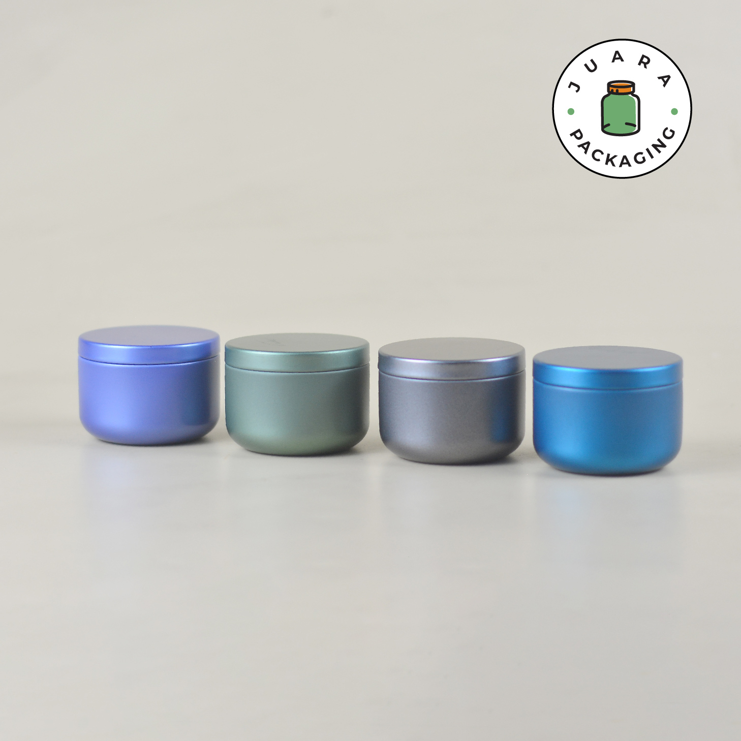 Jar Tin Can Mini Bulat Warna Pastel - Suplyer Kemasan Skincare, Kemasan ...