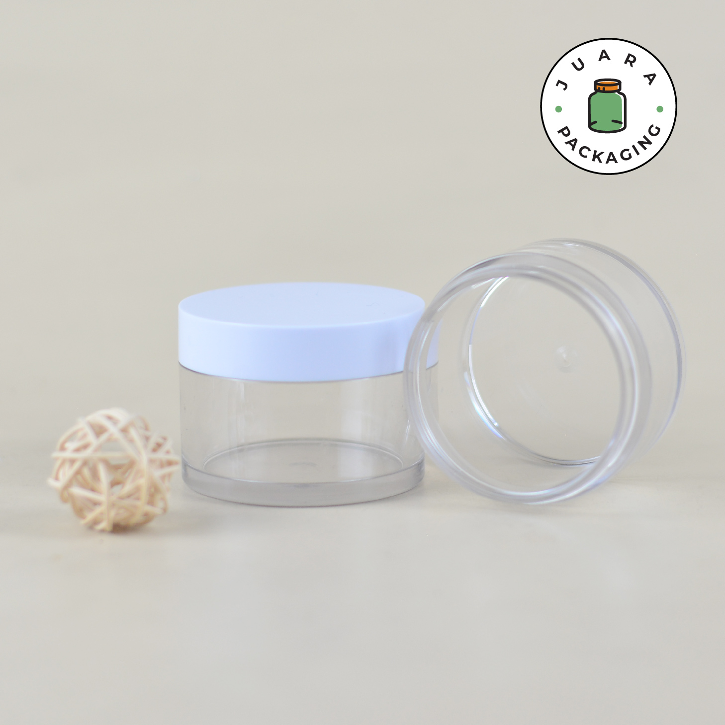 Pot Cream Acrylic 50ml Tebal Tutup Putih - Suplyer Kemasan Skincare ...