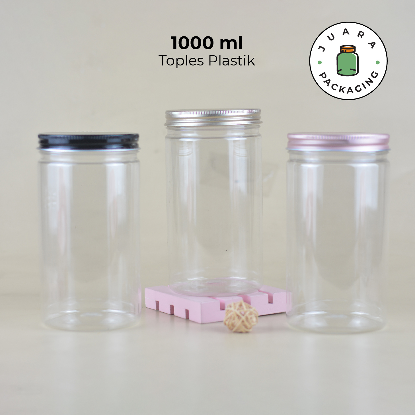 Toples Plastik Bening 1000 ml - Suplyer Kemasan Skincare, Kemasan ...