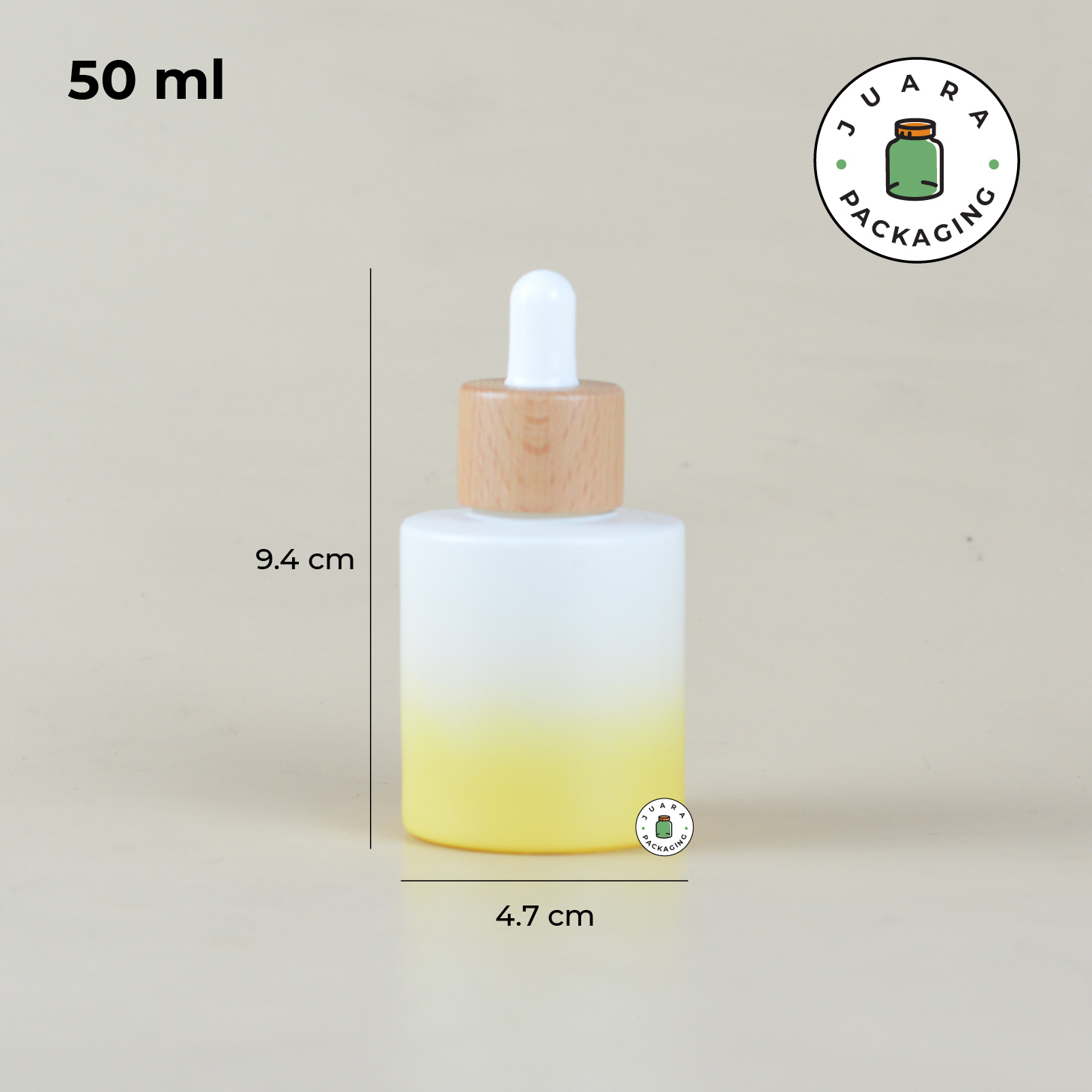 Botol Kaca Gradasi Tutup Kayu - 50 ml - Suplyer Kemasan Skincare ...