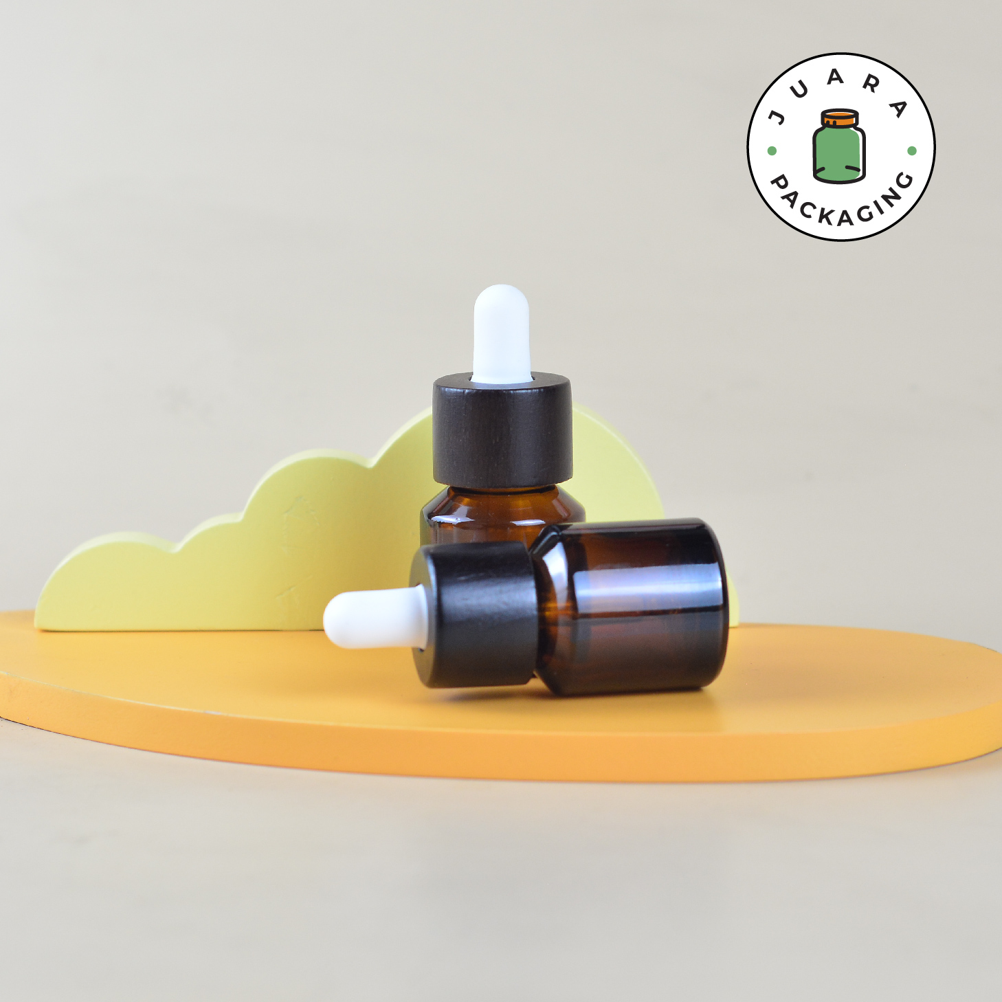 Botol Kaca Pipet Amber - 15 ml - Suplyer Kemasan Skincare, Kemasan ...