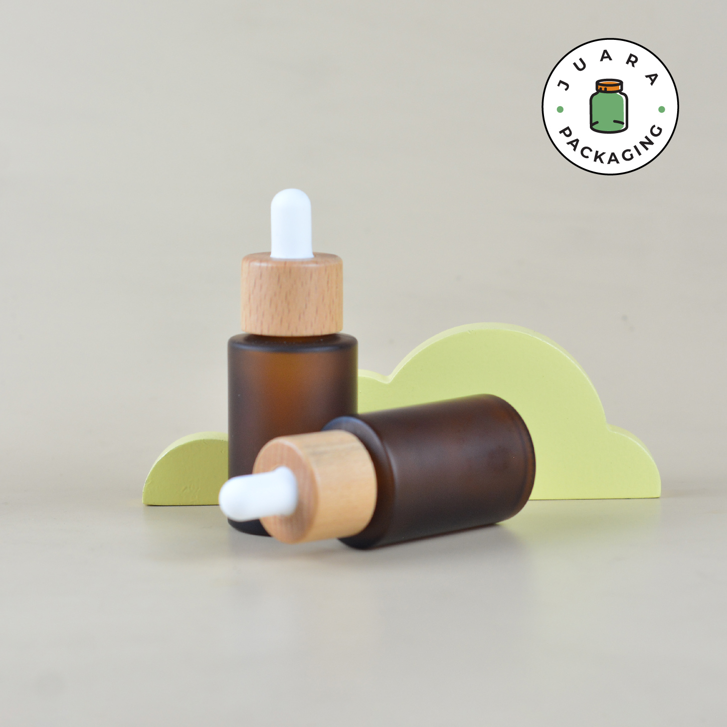 Botol Kaca Amber Leher Datar - 30 ml - Suplyer Kemasan Skincare ...