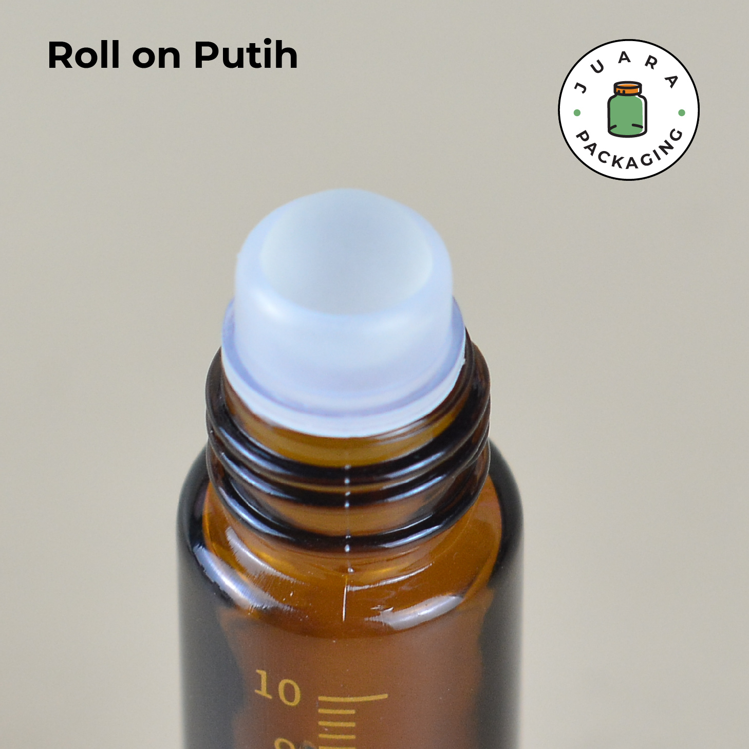 Botol Kaca Roll On Amber - 10 ml - Suplyer Kemasan Skincare, Kemasan ...