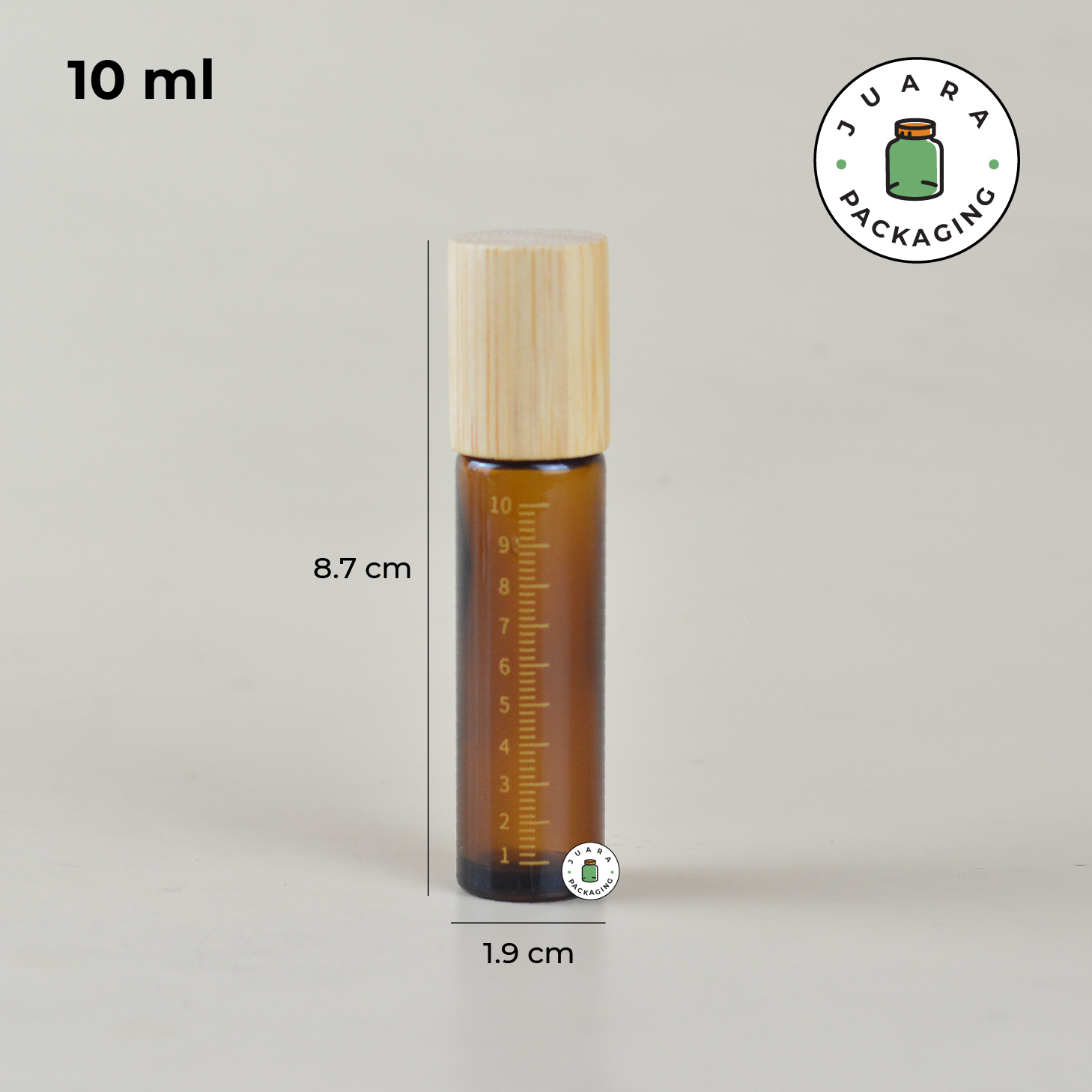 Botol Kaca Roll On Amber - 10 ml - Suplyer Kemasan Skincare, Kemasan ...