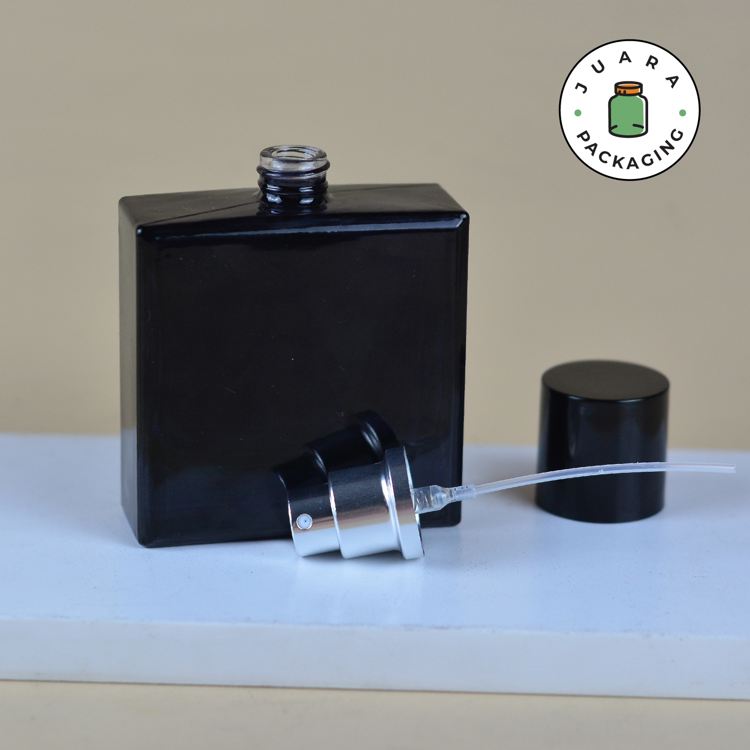 Botol Parfum Kaca Kotak - 30 ml 50 ml - Suplyer Kemasan Skincare ...