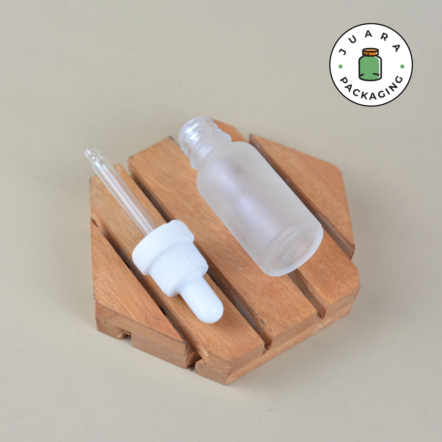 Botol Pipet Kaca Frosted - 20 ml - Suplyer Kemasan Skincare, Kemasan ...