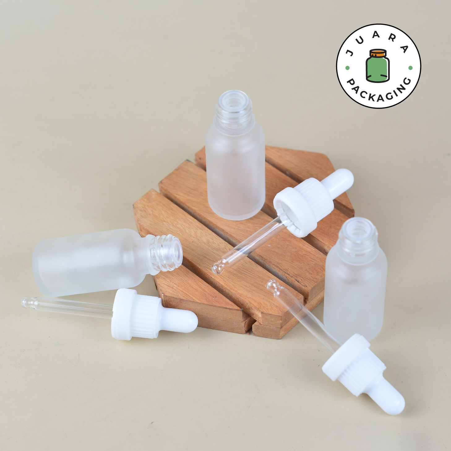 Botol Pipet Kaca Frosted - 20 ml - Suplyer Kemasan Skincare, Kemasan ...