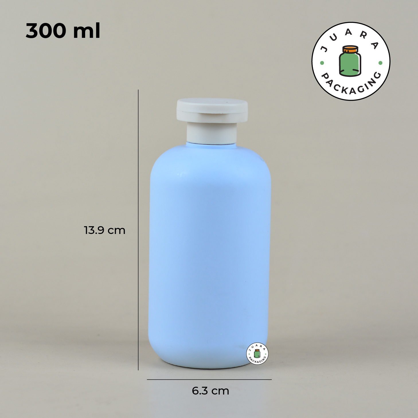 Botol Fliptop Plastik Biru - 100 ml 300 ml 500 ml - Suplyer Kemasan ...