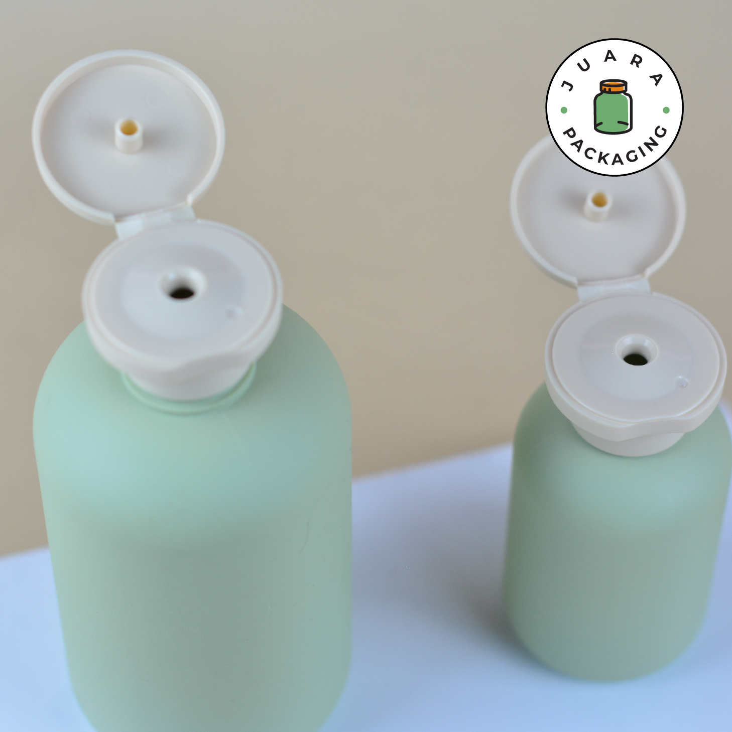 Botol Fliptop Plastik Hijau - 100 ml 300 ml - Suplyer Kemasan Skincare ...