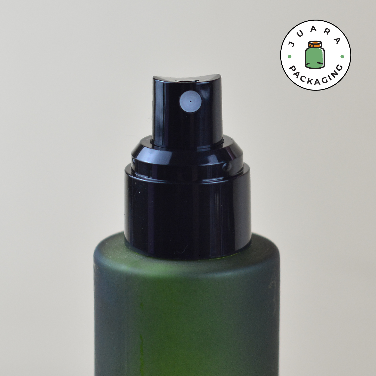 Botol Kaca Hijau Spray Hitam - 100 ml - Suplyer Kemasan Skincare ...
