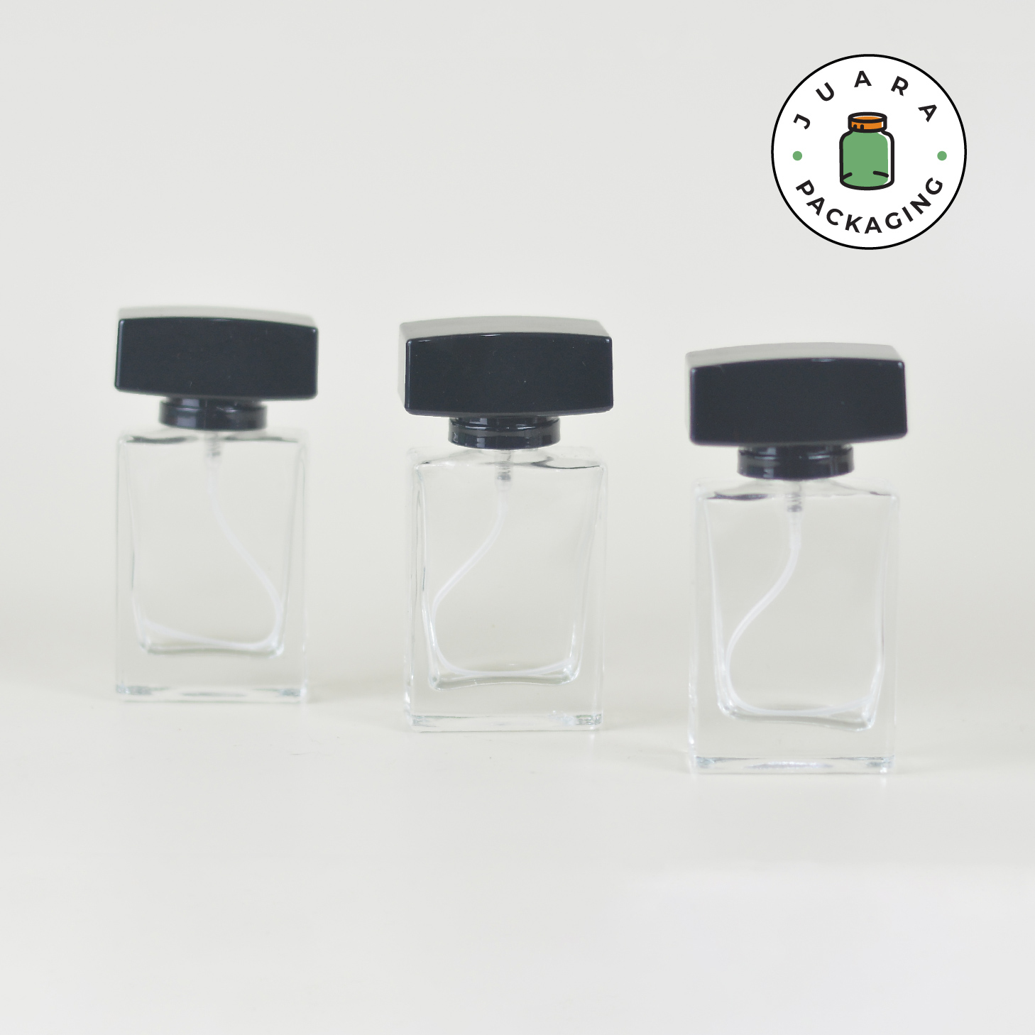 Botol Spray Kaca Tutup Hitam - 30ml - Suplyer Kemasan Skincare, Kemasan ...