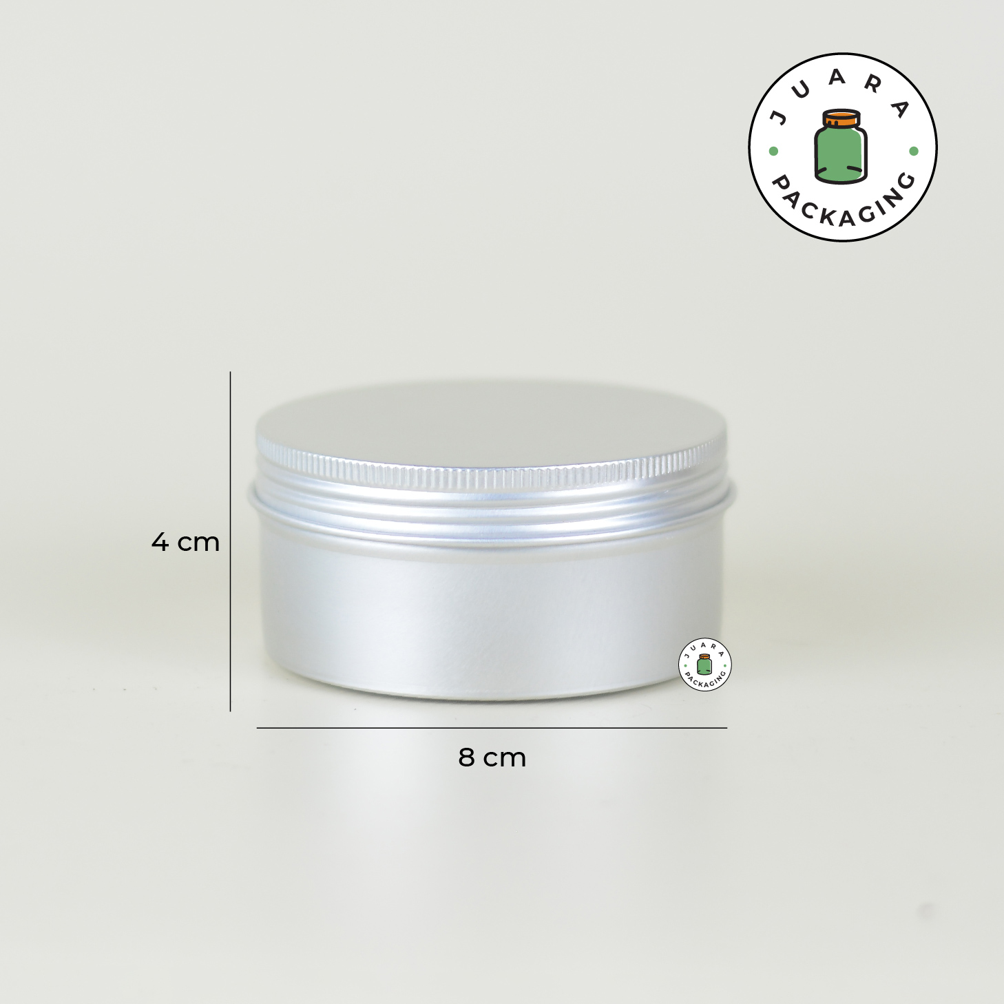 Jar Silver Doff Ukuran Sedang Pipih - Suplyer Kemasan Skincare, Kemasan ...