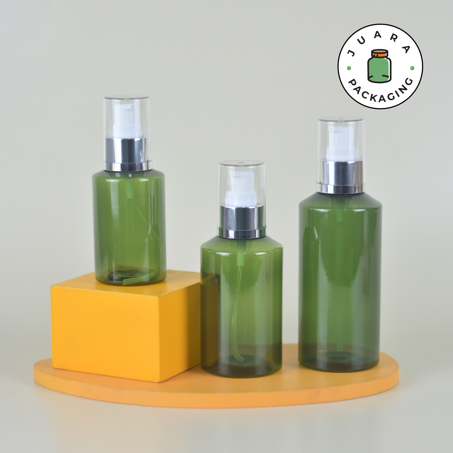Botol Plastik PET Hijau Pump Putih - 100 ml 150 ml 200 ml - Suplyer ...