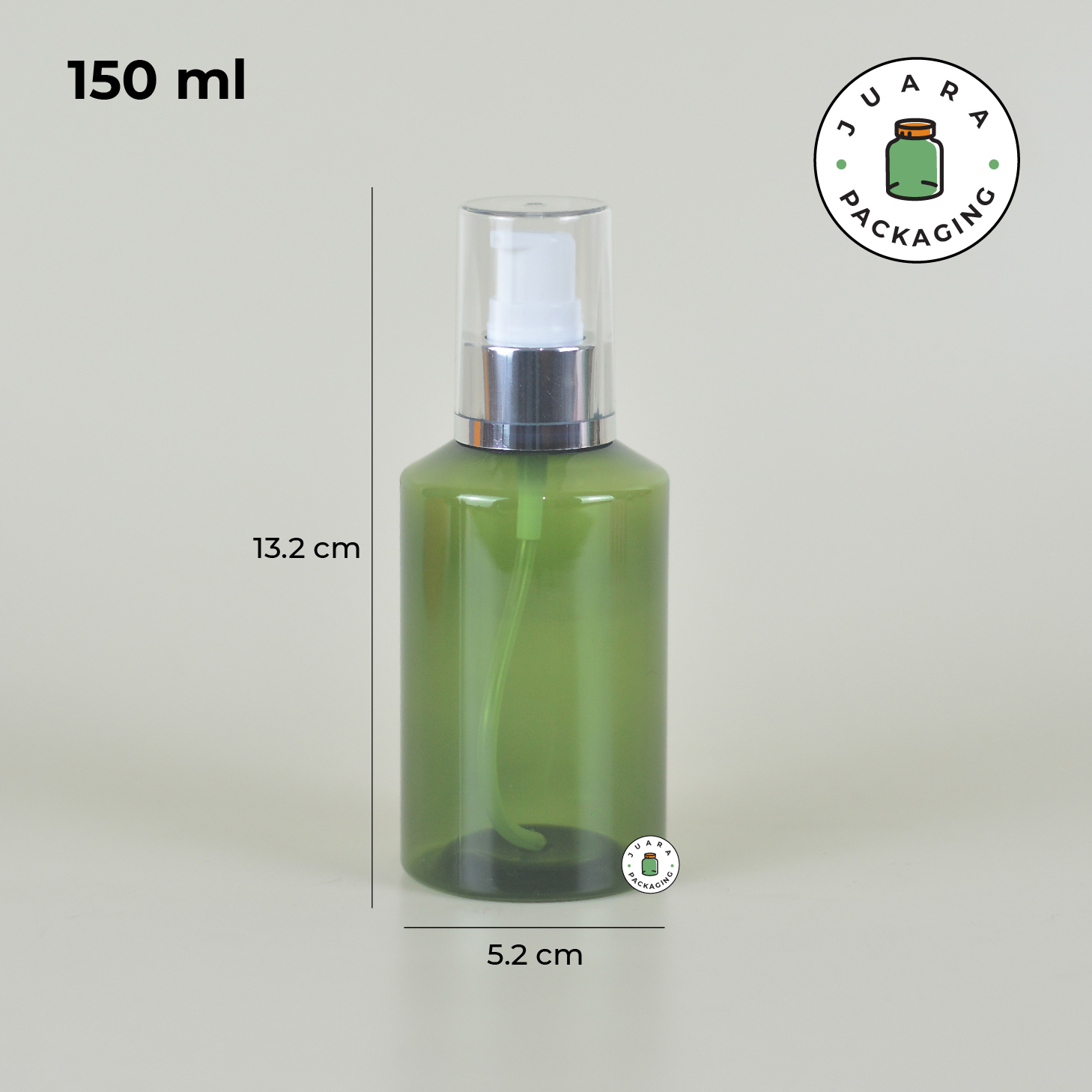 Botol Plastik PET Hijau Pump Putih - 100 ml 150 ml 200 ml - Suplyer ...
